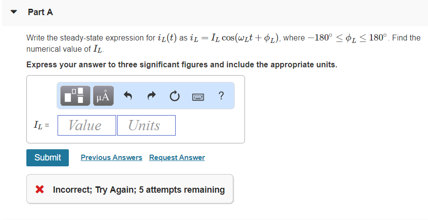 Solved Find the steady-state expressions for the currents i | Chegg.com