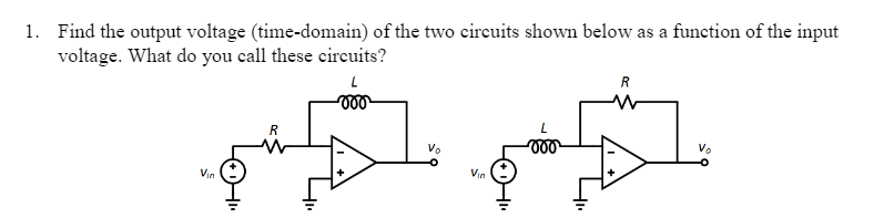 Solved Find the output voltage (time-domain) of the two | Chegg.com