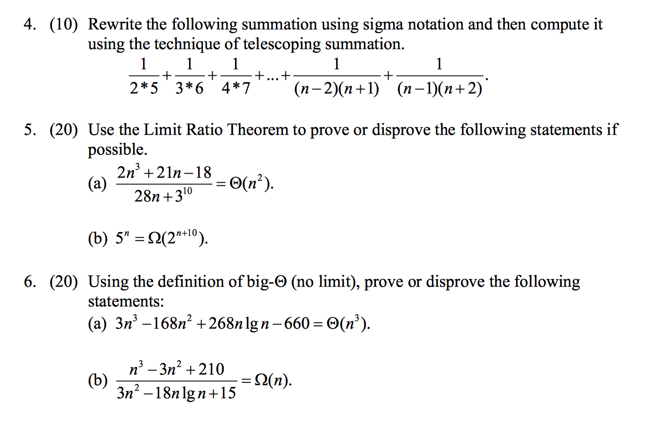 4. (10) Rewrite the following summation using sigma | Chegg.com