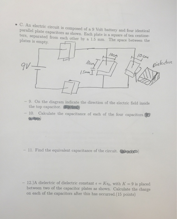 Solved An electric circuit is composed of a 9 Volt battery | Chegg.com