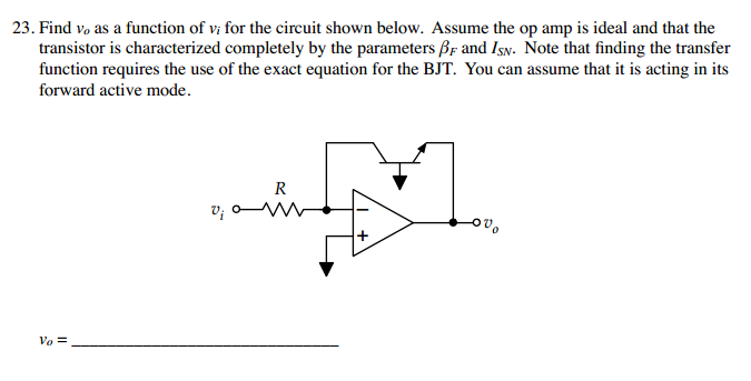 Solved Find v0 as a function of v, for the circuit shown | Chegg.com Solved Find v0 as a function of v, for the circuit shown | Chegg.com