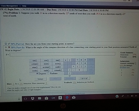 Solved Class Management Help TW N2 Begin Date: 1/30/2018 | Chegg.com
