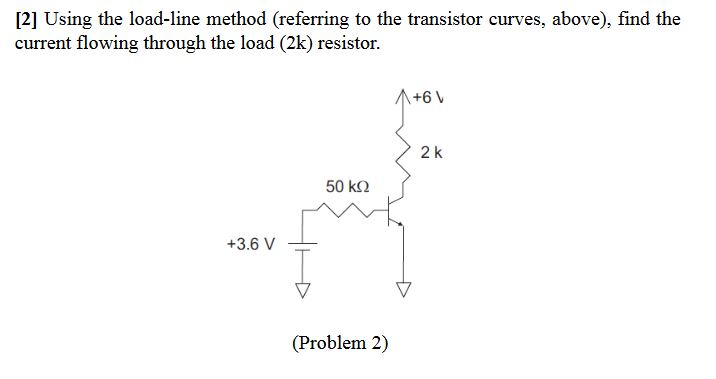 Solved 2] Using the load-line method (referring to the | Chegg.com