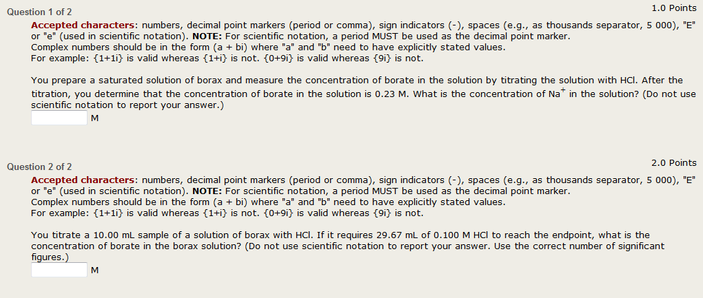 Solved You prepare a saturated solution of borax and measure | Chegg.com
