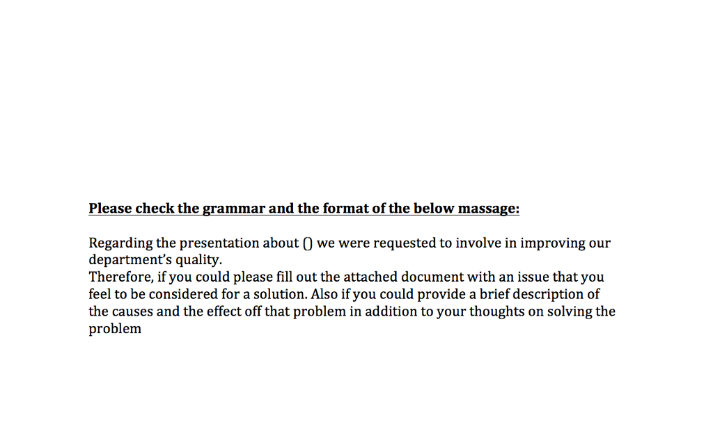 Solved Please check the grammar and the format of the below | Chegg.com