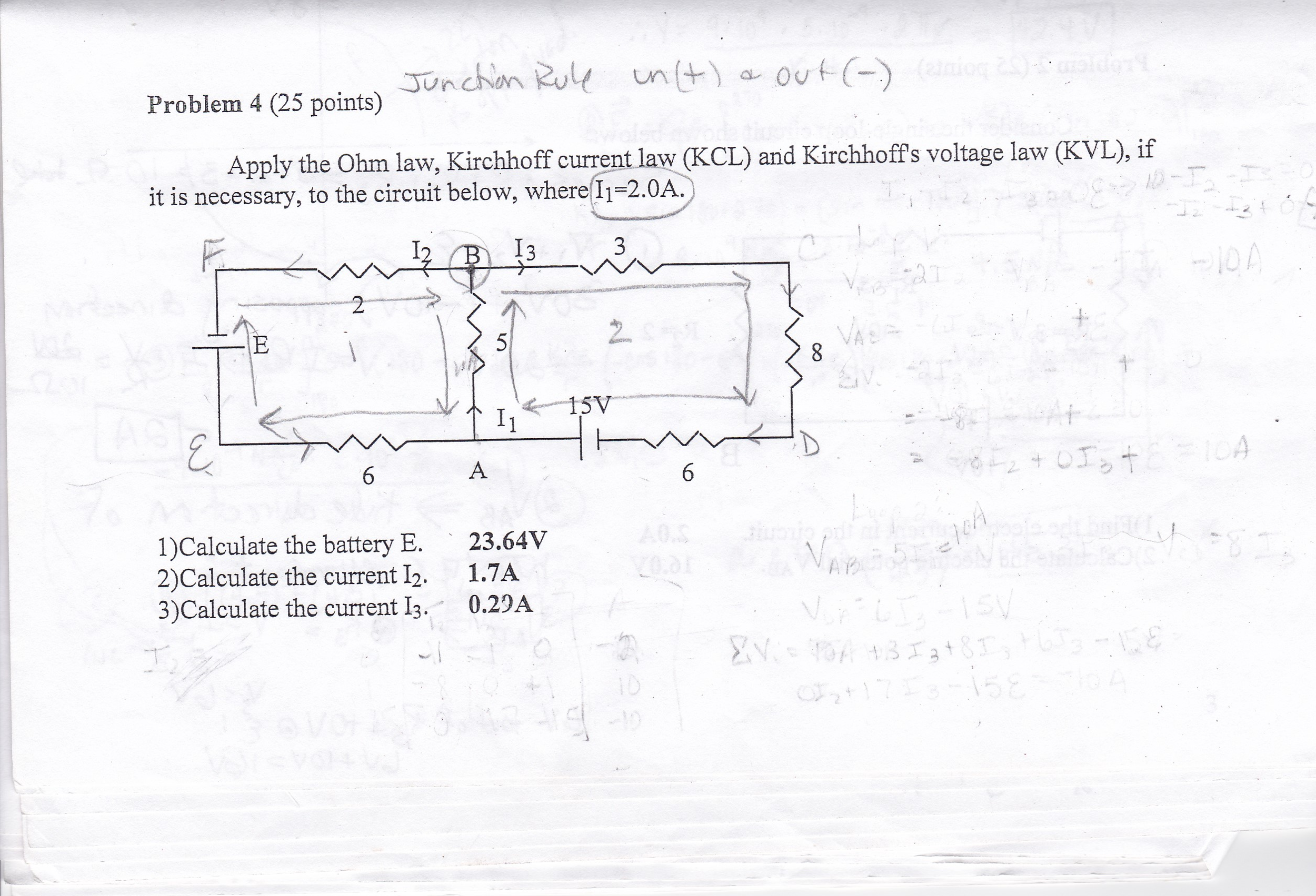 Solved Apply the Ohm law, Kirchhoff currentlaw (KCL) and | Chegg.com