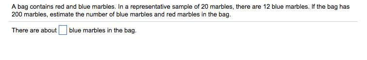 Solved A bag contains red and blue marbles. In a | Chegg.com