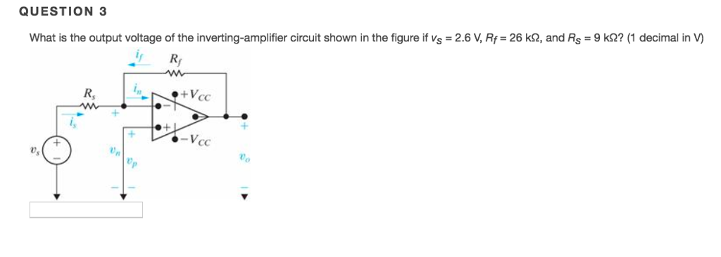 Solved QUESTION 3 What is the output voltage of the | Chegg.com