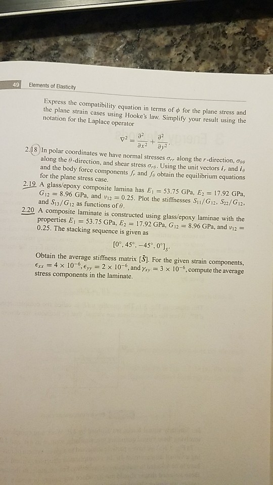 Solved 49 Elements of Elasticity Express the compatibility | Chegg.com