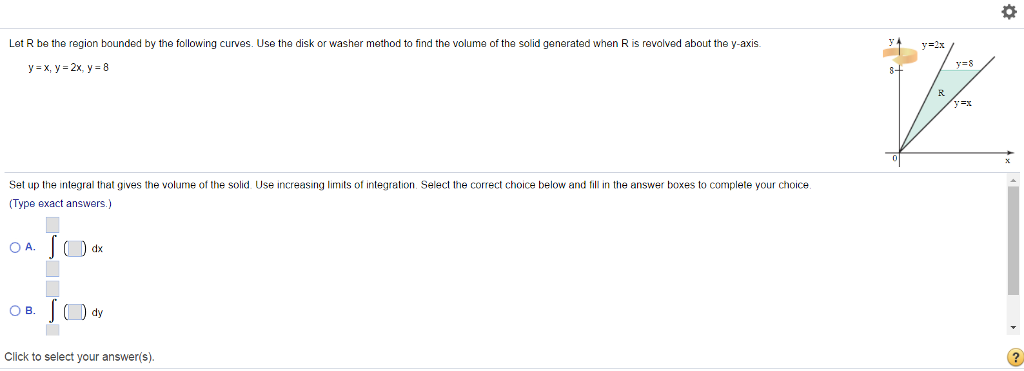 Solved Let R be the region bounded by the following curves. | Chegg.com