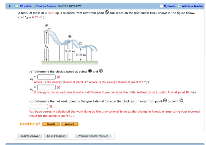 Solved A block of mass m = 4.90 kg is released from rest | Chegg.com