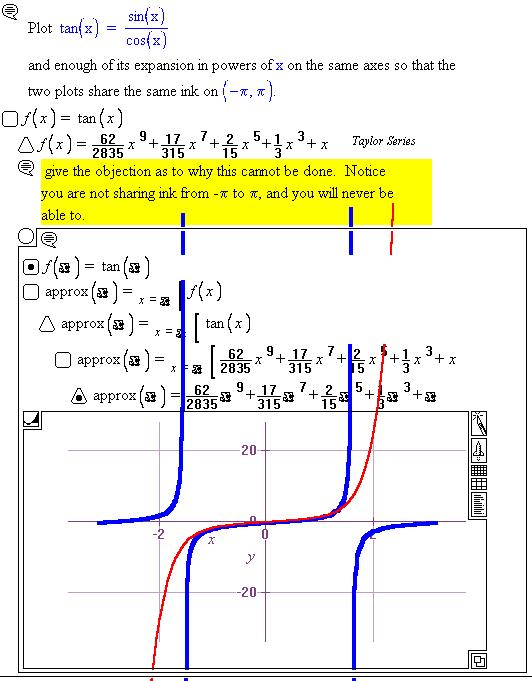 Plot and enough of its expansion in powers of x on | Chegg.com