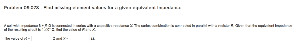 Solved Find missing element values for a given equivalent | Chegg.com