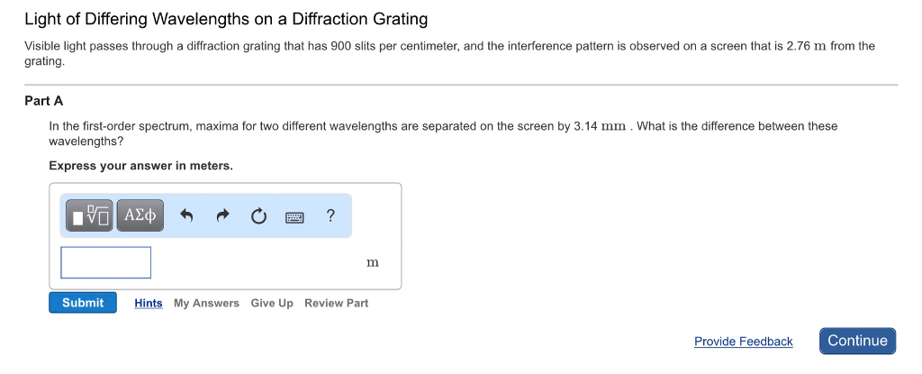 Solved Visible light passes through a diffraction grating | Chegg.com