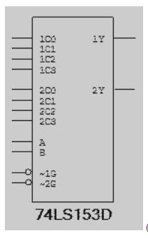 Solved (TCO 2) Write the VHDL text file for the 74LS153 dual | Chegg.com