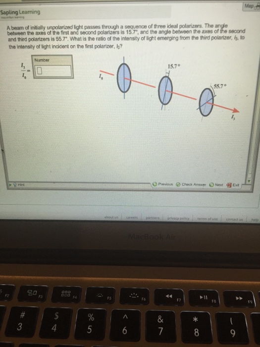 Solved A beam at initially unpolarized light passes through | Chegg.com