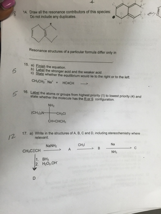 Solved Draw all the resonance contributors of this species. | Chegg.com