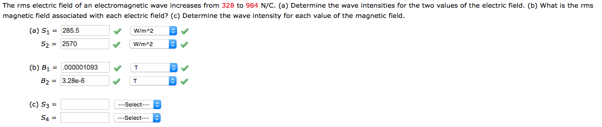 Solved The rms electric field of an electromagnetic wave | Chegg.com