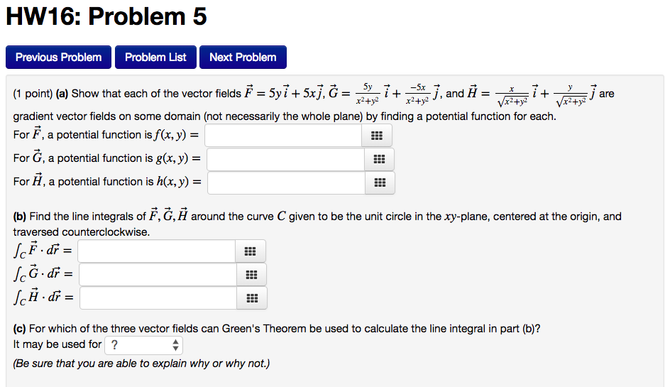 Solved HW16: Problem 5 Previous Problem Problem List Next | Chegg.com Solved HW16: Problem 5 Previous Problem Problem List Next | Chegg.com
