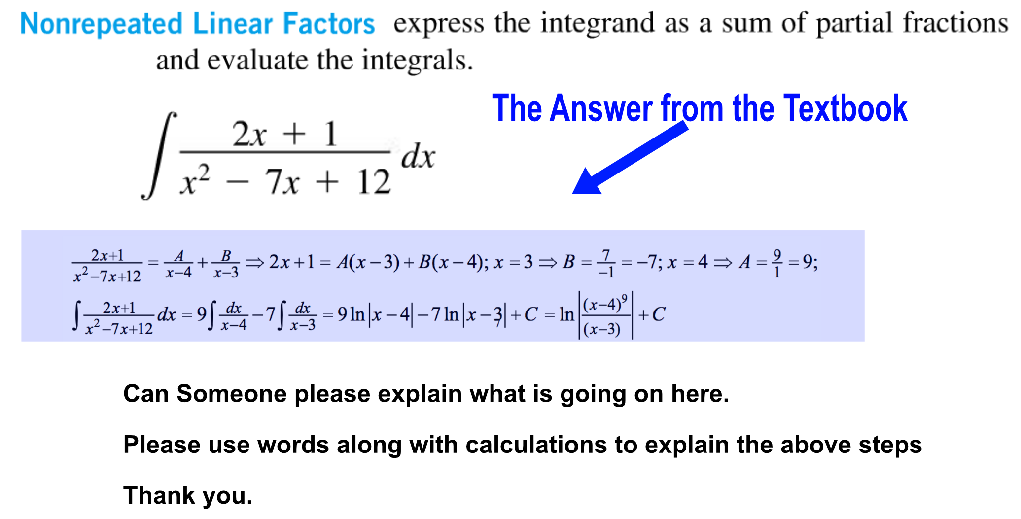 Solved Nonrepeated Linear Factors express the integrand as a | Chegg.com