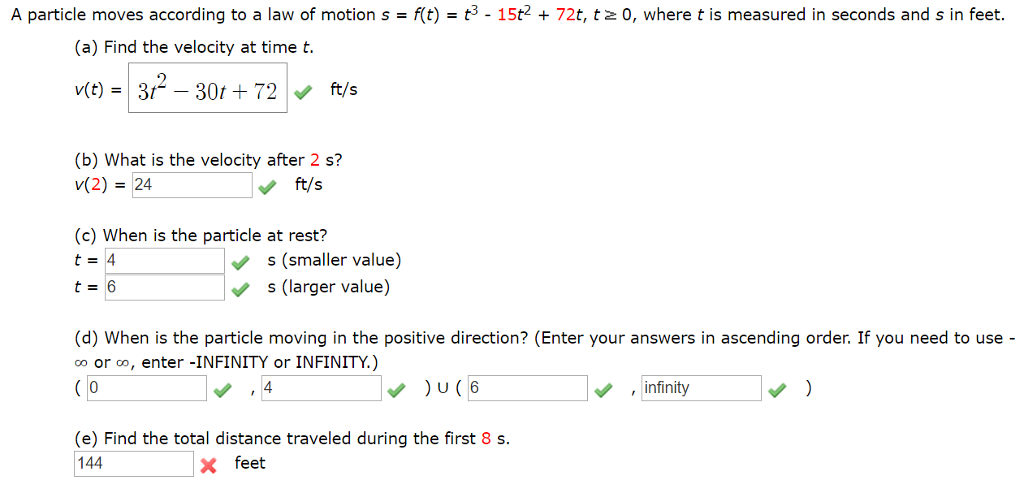 Solved A particle moves according to a law of motion s = | Chegg.com