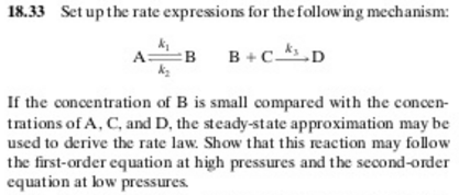 Solved Set up the rate expressions for the following | Chegg.com