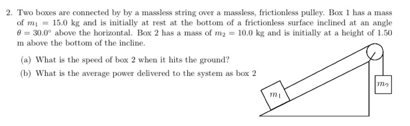 Solved: 2. Two Boxes Are Connected By By A Massless String... | Chegg.com