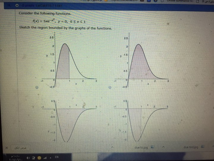 Solved Consider the following functions. sketch the region | Chegg.com