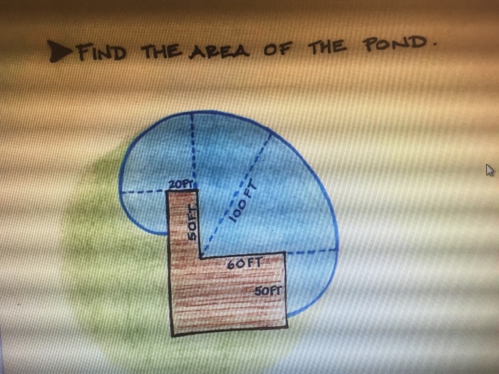 Solved Find the area of the pond. | Chegg.com
