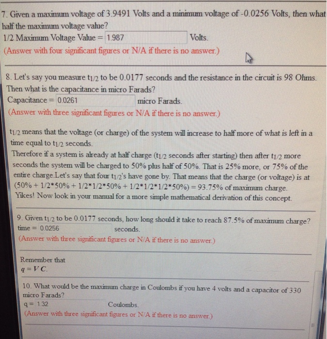Any help with questions 7-10 is greatly appreciated, | Chegg.com