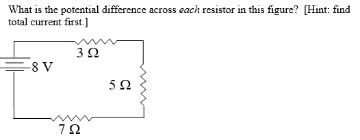 Solved What is the potential difference across each resistor | Chegg.com