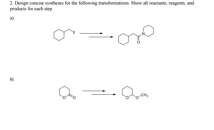 Solved 2. Design concise syntheses for the following | Chegg.com