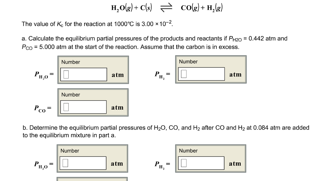 Solved H _2O (g) + C (s) rightwards harpoon over leftwards | Chegg.com