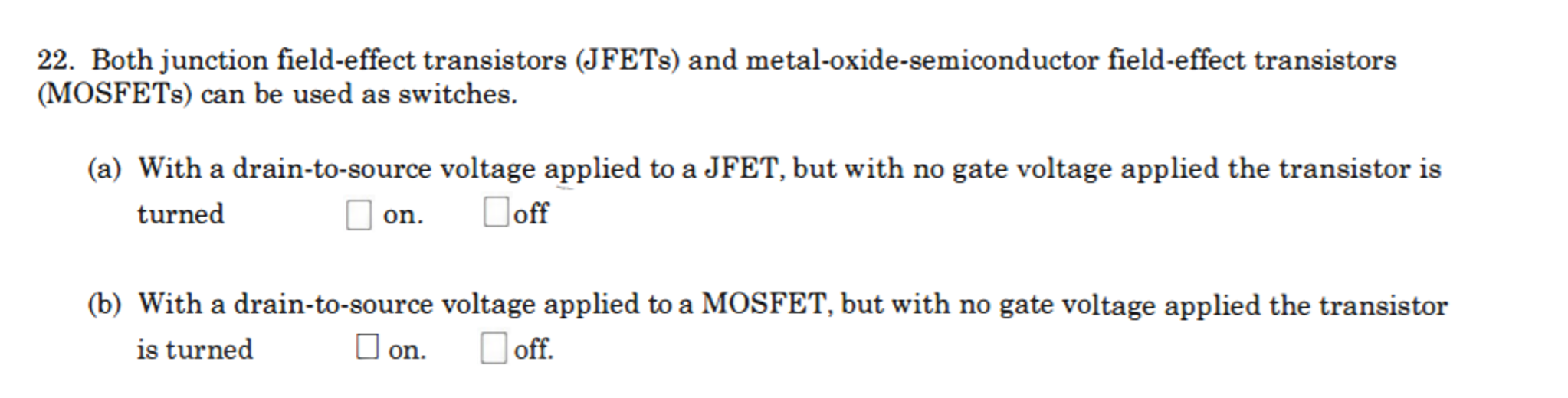Solved Both Junction Field Effect Transistors Jfets And