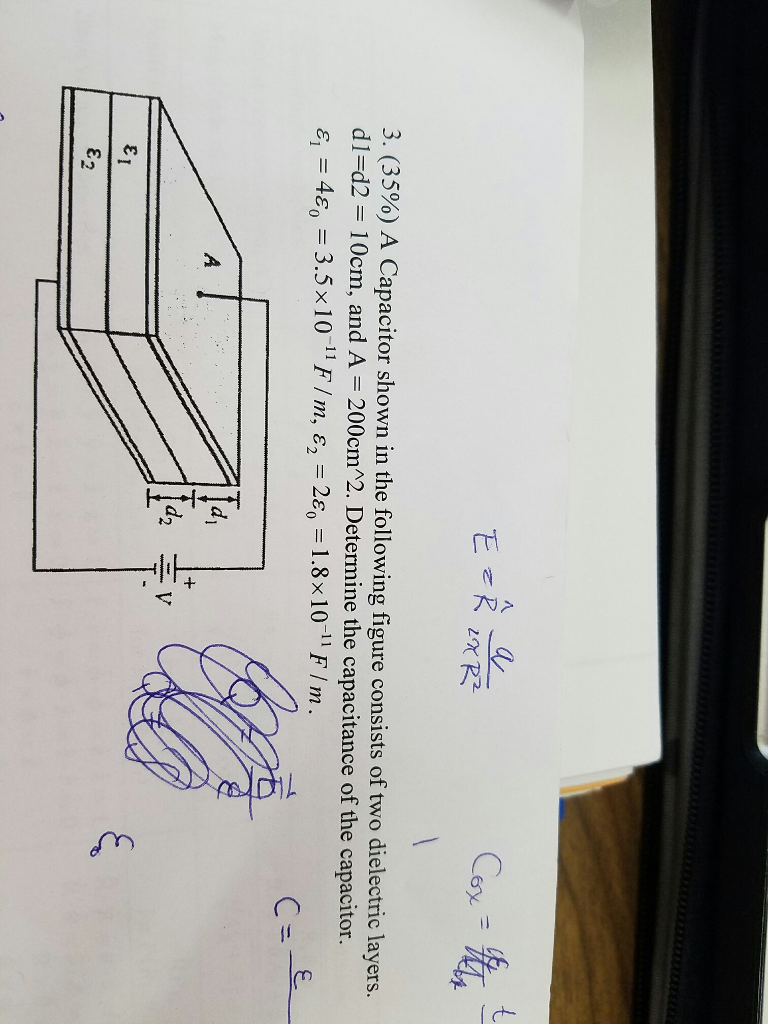 Solved A Capacitor shown in the following figure consists of | Chegg.com