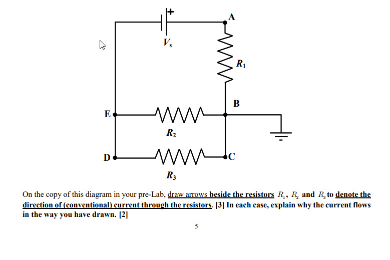 Solved R2 R3 On the copy of this diagram in your pre-Lab, | Chegg.com