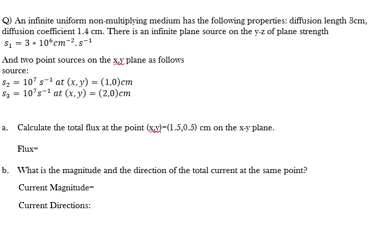 Solved Q) An infinite uniform non-multiplying medium has the | Chegg.com
