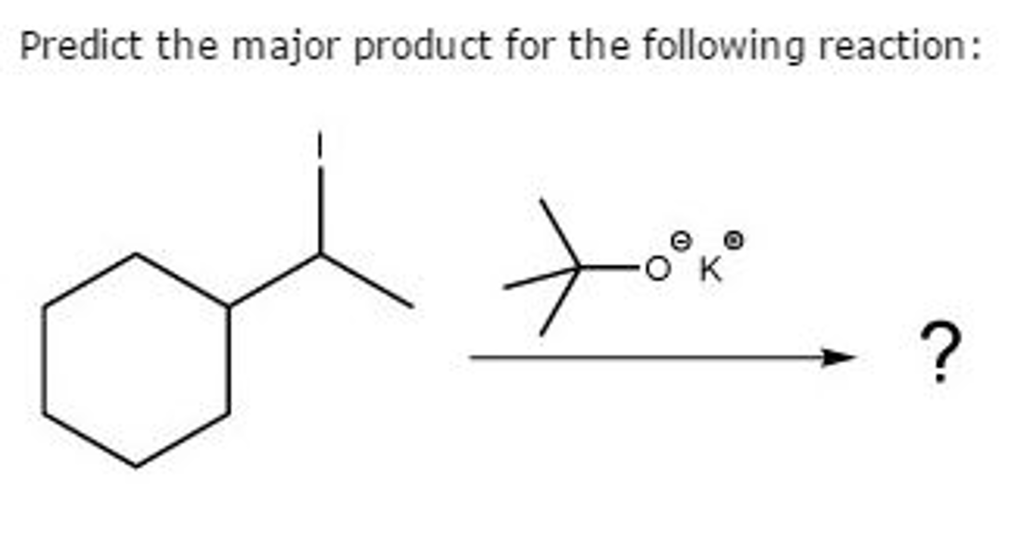 Solved Predict the major product for the following reaction: | Chegg.com