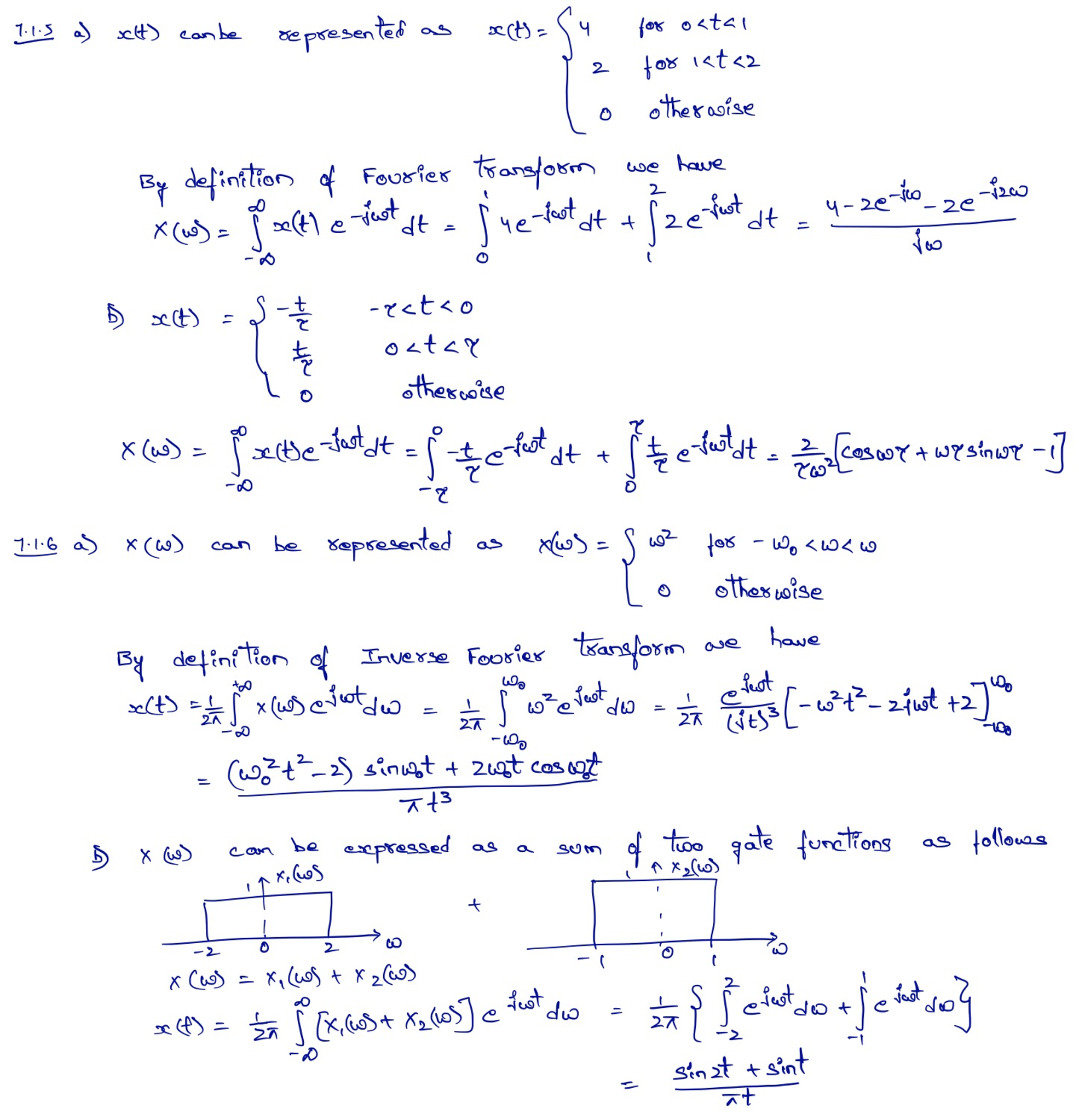 (Solved) - From definition (7.8a), find the Fourier transforms of the ... (Solved) - From definition (7.8a), find the Fourier transforms of the ...