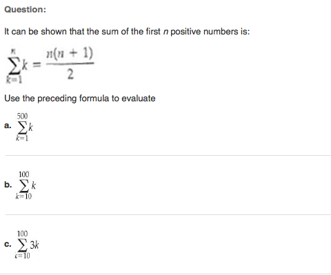 Solved It can be shown that the sum of the first n positive | Chegg.com