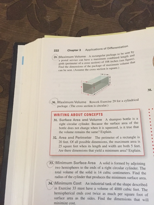 Solved Maximum volume A rectangular package to be sent by a | Chegg.com