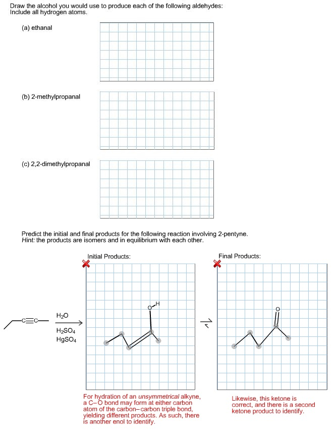 Solved Draw The Alcohol You Would Use To Produce Each Of The