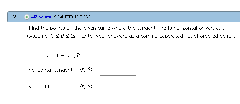 Solved Find the points on the given curve where the tangent | Chegg.com