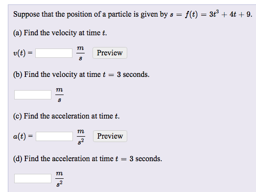 Solved Suppose that the position of a particle is given by s | Chegg.com