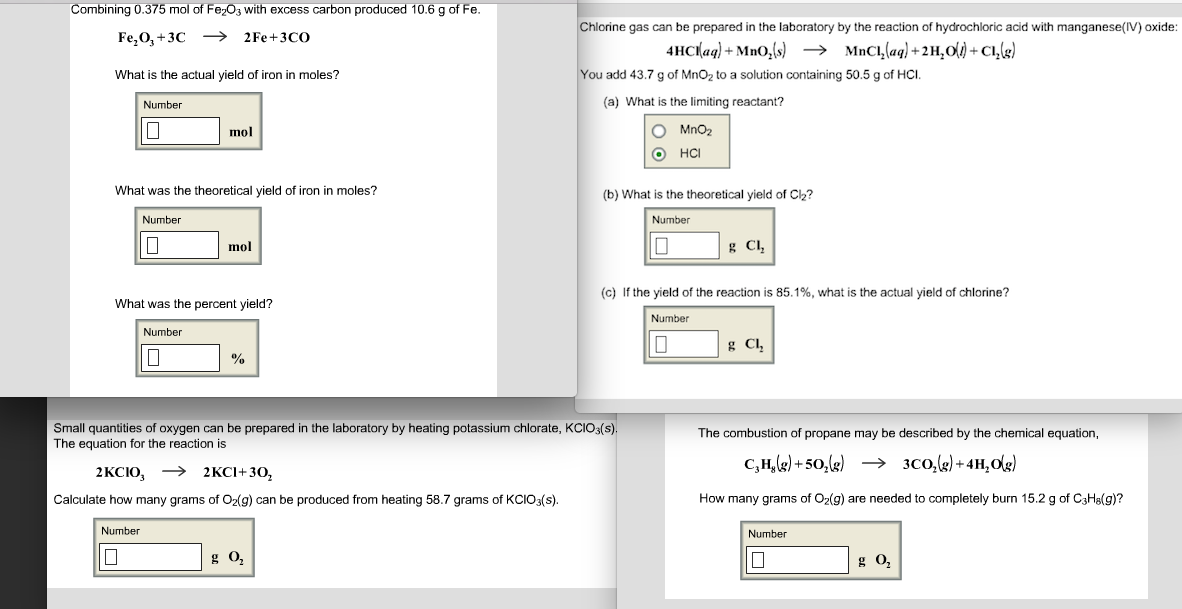Solved Combining 0.375 mol of Fe20.3 with excess carbon | Chegg.com