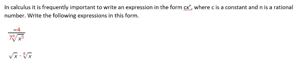 Solved In calculus it is frequently important to write an | Chegg.com