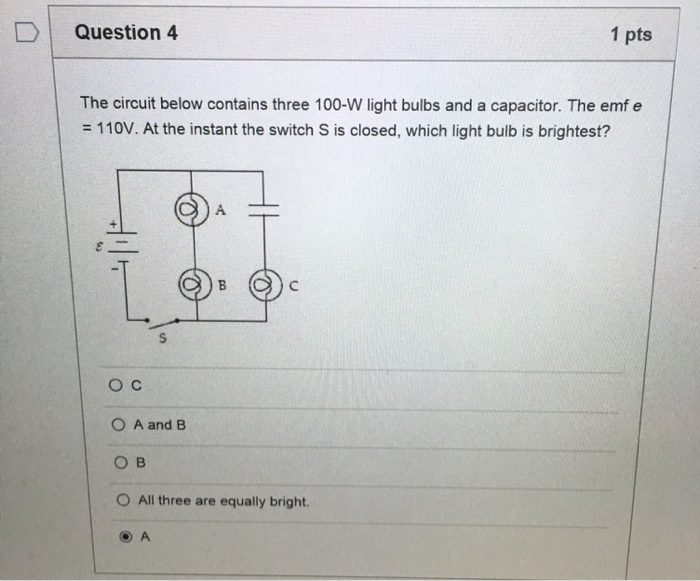 Solved The circuit below contains three 100-W light bulbs | Chegg.com