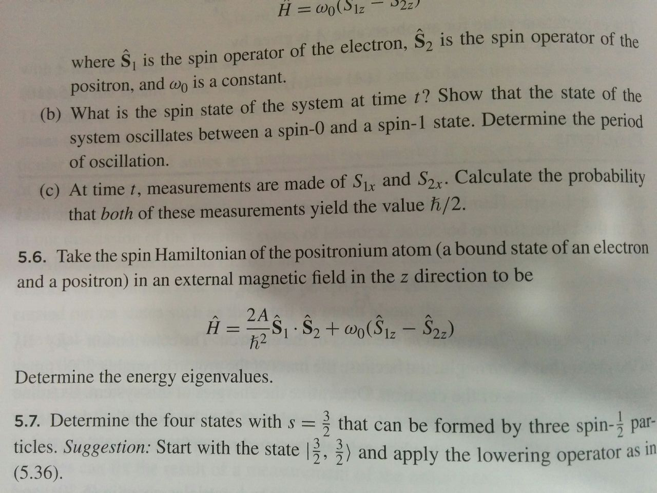 Where S Unit vector_1 is the spin operator of the | Chegg.com
