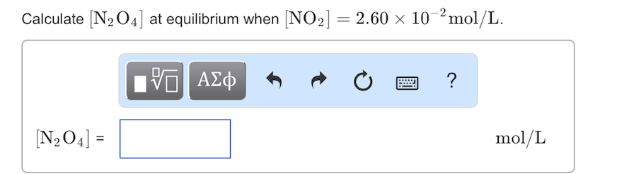 Solved For the reaction N2O4(g)?2NO2(g), the value of K at | Chegg.com