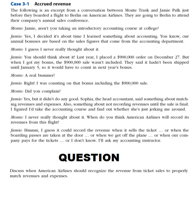 Solved The following is an excerpt from a conversation | Chegg.com